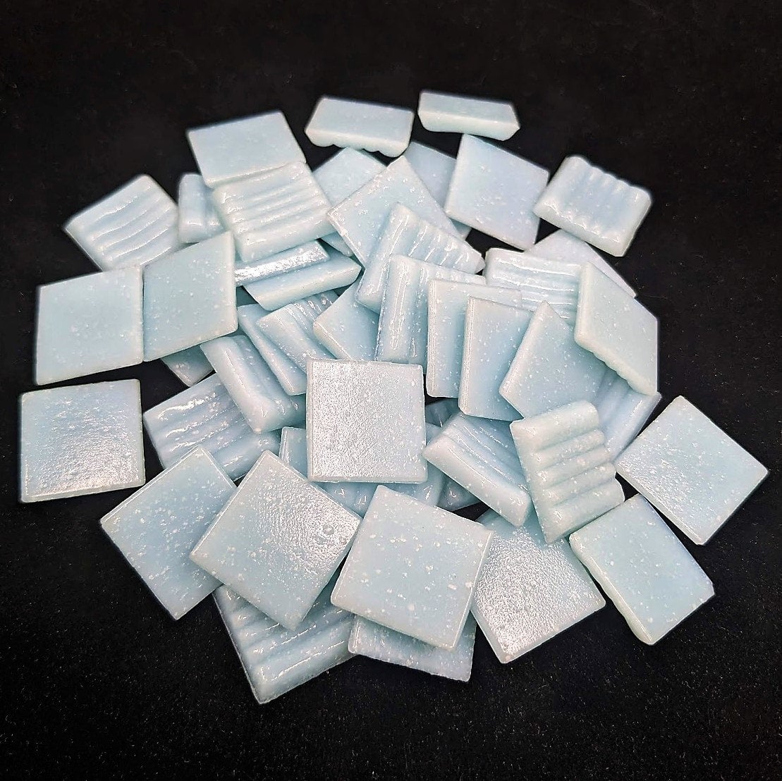 20mm Powder Blue tiles. Pkt 75 | Blue Wren Mosaics
