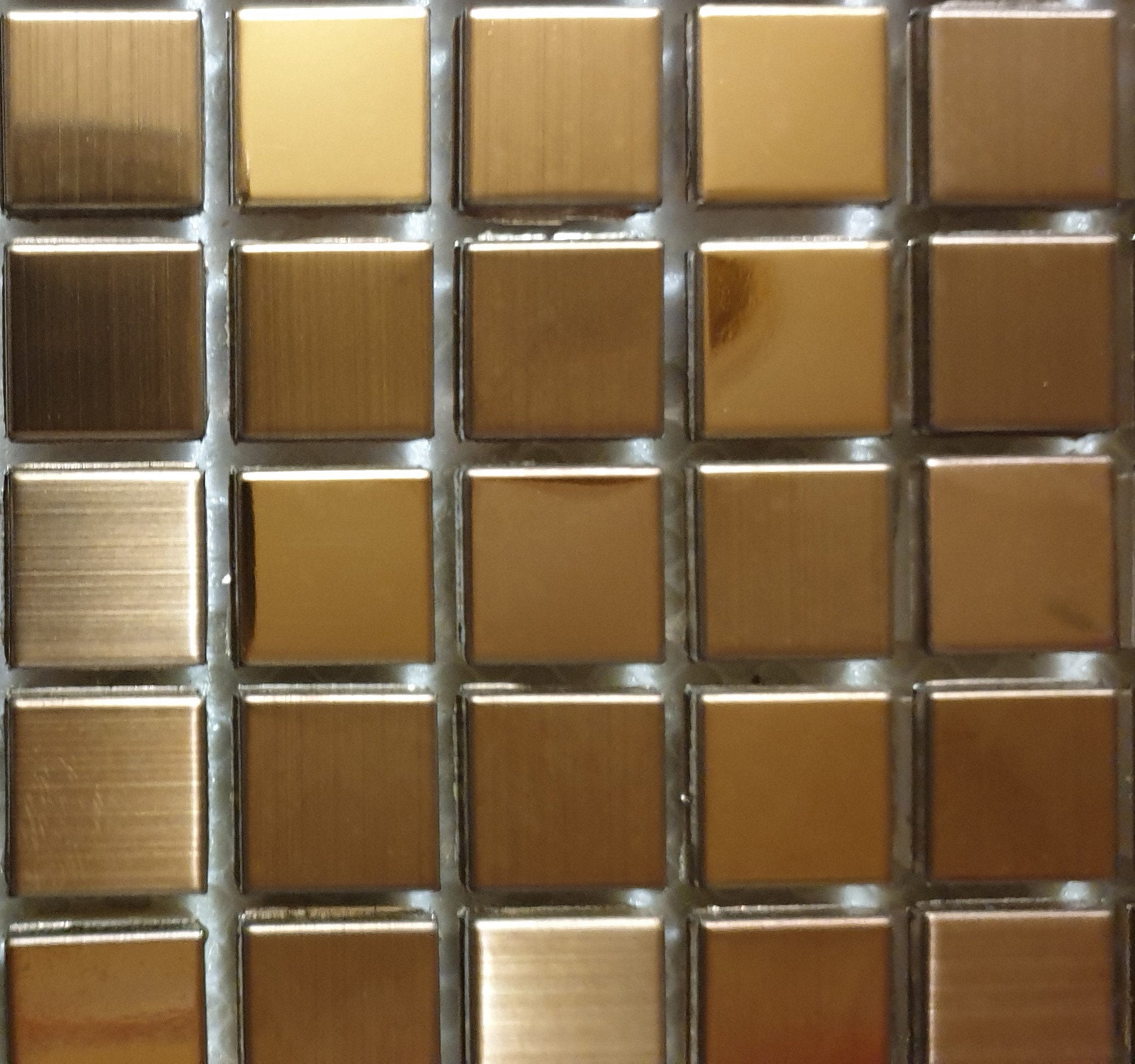 Metallic Gold tiles - 15 mm | Blue Wren Mosaics