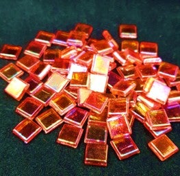 Transparent Orange Glass - 10 mm - 10 grams | Blue Wren Mosaics